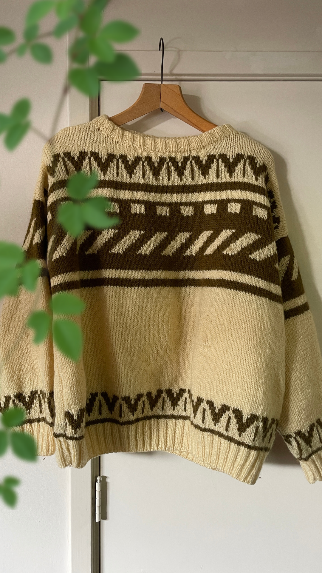Neutral Pattern Jumper – Indigo and Roses